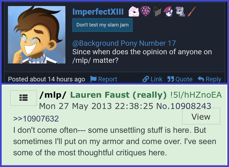 #2250990 - 4chan, btfo, derpibooru, lauren faust, meta, /mlp/, oc, oc ...