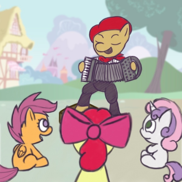 #41443 - apple bloom, artist:phoenix-conrad, cutie mark crusaders, derpibooru import, oc, safe ...