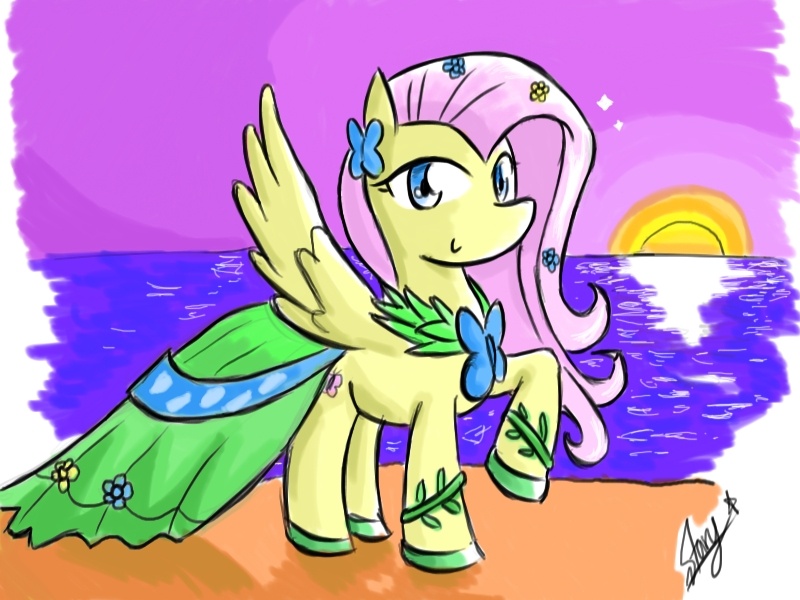 #64353 - artist:starykrow, clothes, derpibooru import, dress ...