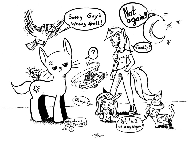 #67458 - angel bunny, anthro, applejack, artist:tobibrocki, cat ...