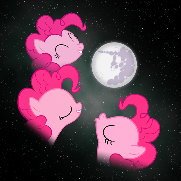 #68976 - derpibooru import, mare in the moon, moon, parody, pinkie pie, safe, three wolf moon ...