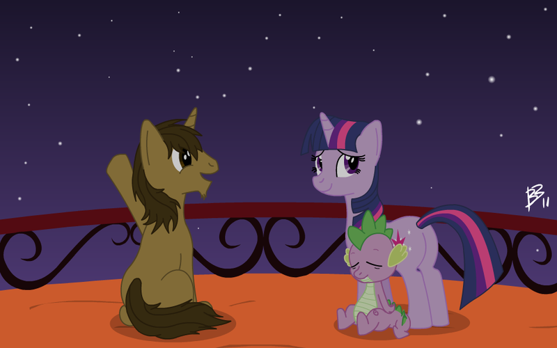 #73999 - artist:sdych, derpibooru import, oc, oc:dream catcher, safe, spike, twilight sparkle ...