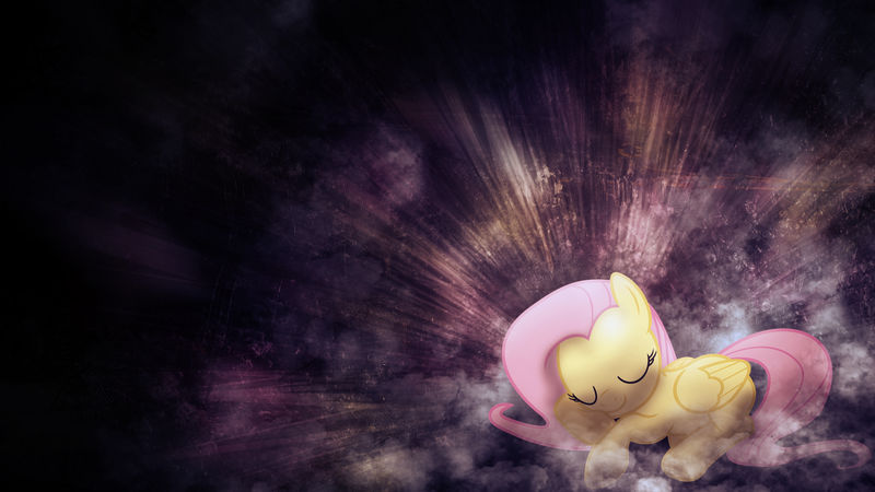 #77093 - artist:sandwichhorsearchive, derpibooru import, fluttershy, safe, sleeping, wallpaper ...