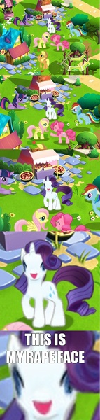 #104305 - comic, derpibooru import, questionable, rapeface, rapity, rarity - Twibooru