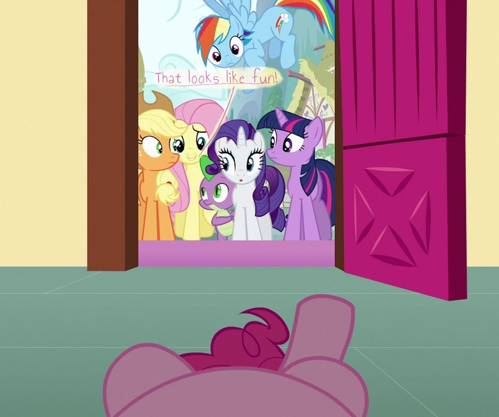 #129614 - applejack, derpibooru import, edit, edited screencap, female, fluttershy, mane seven ...