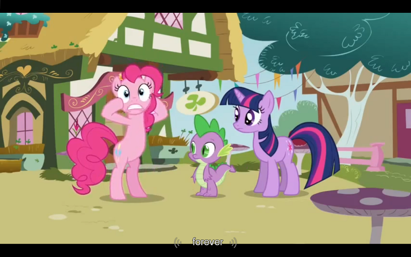 #130505 - derpibooru import, pinkie pie, safe, screencap, spike, too many pinkie pies, twilight ...