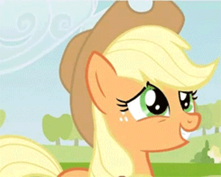 #130546 - animated, applejack, blushing, derpibooru import, safe ...