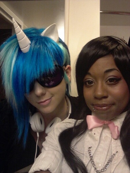 #145300 - artist:norikat, artist:vidot, cosplay, derpibooru import ...