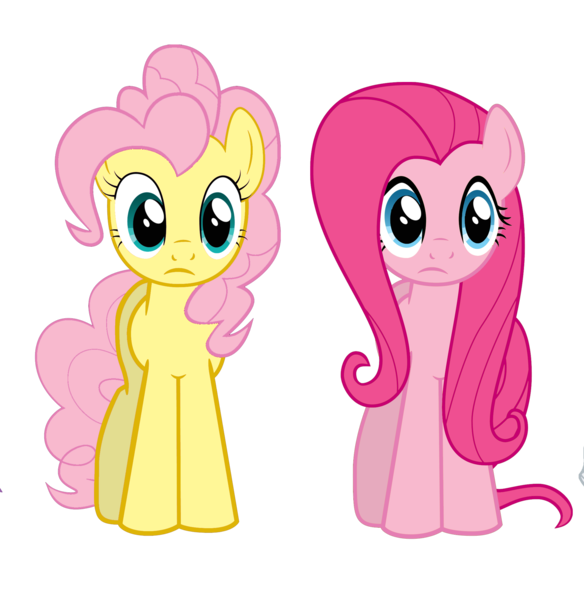 #159107 - derpibooru import, fluttershy, palette swap, pinkie pie, recolor, safe, simple ...