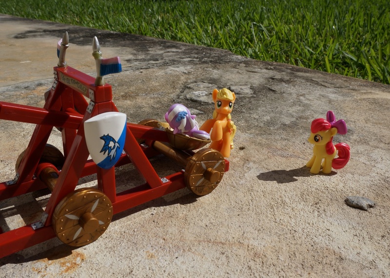 #180152 - apple bloom, applejack, blind bag, catapult, cowtapult ...