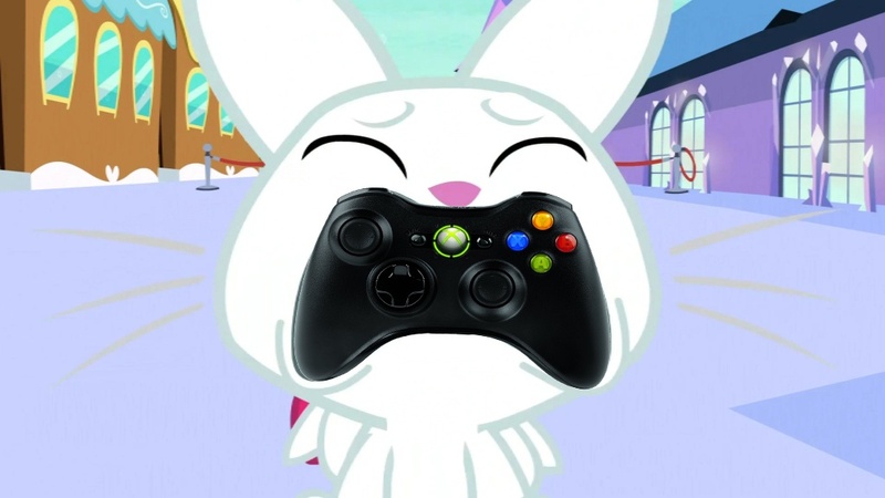 #183616 - angel bunny, controller, derpibooru import, just for ...
