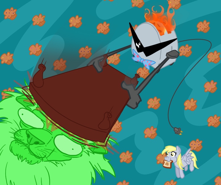 #213586 - safe, artist:nyerpy, derpibooru import, derpy hooves, big cat ...