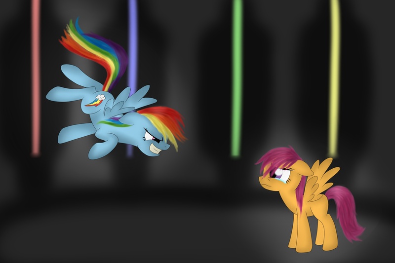 #224253 - artist:cheesenachos123, derpibooru import, fanfic:rainbow factory, grimdark, rainbow ...