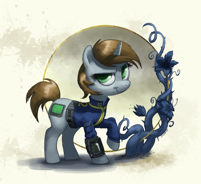 #239220 - safe, artist:joieart, derpibooru import, oc, oc:littlepip, unofficial characters only ...