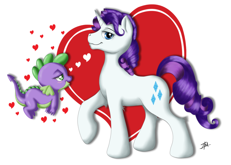 #284908 - safe, artist:bakameganekko, derpibooru import, rarity, spike ...