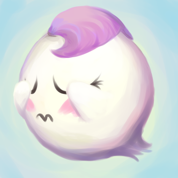 #291820 - 3:, artist:danielpon, blushing, booified, boo (super mario ...