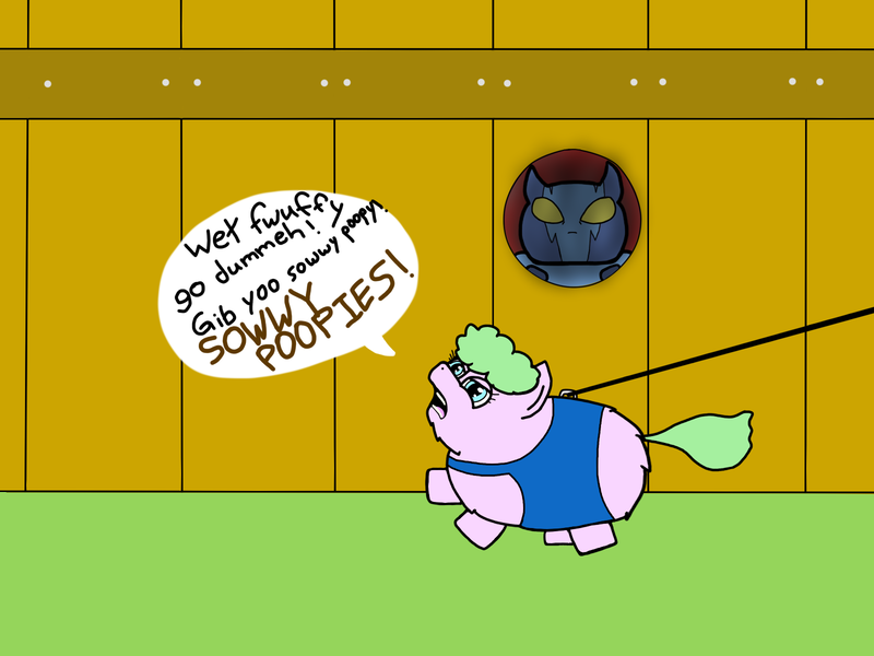 #304881 - artist:roufe, derpibooru import, fluffy pony, fluffy pony grimdark, harness, imminent ...