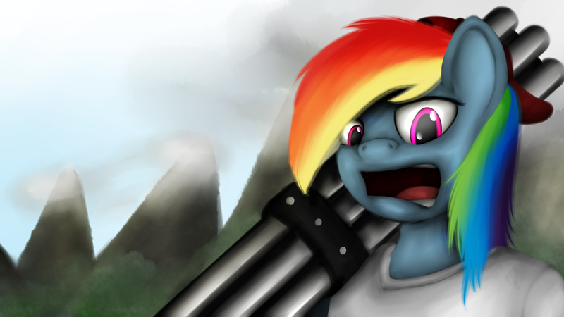 #320332 - artist:quin, ask, derpibooru import, gun, minigun, mountain ...