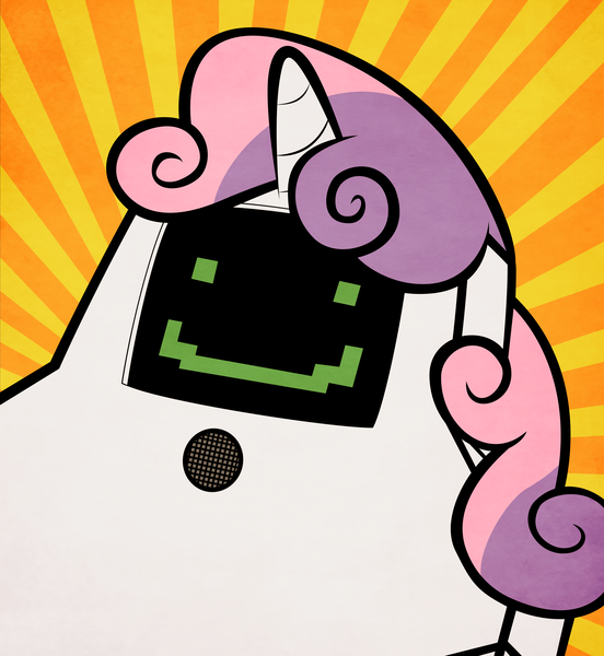 #366603 - artist:thematrixman, jailbot, safe, solo, superjail, sweetie ...