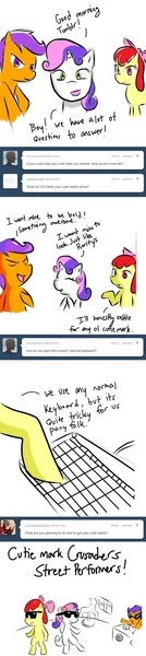 #367660 - apple bloom, artist:starykrow, ask the cmc, cutie mark ...