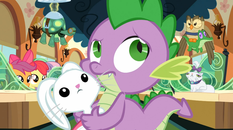 #383385 - angel bunny, apple bloom, derpibooru import, gummy, just for sidekicks, opalescence ...