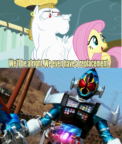 388978 Bulk Biceps Cosmic States Derpibooru Import Fluttershy Kamen Rider Kamen Rider