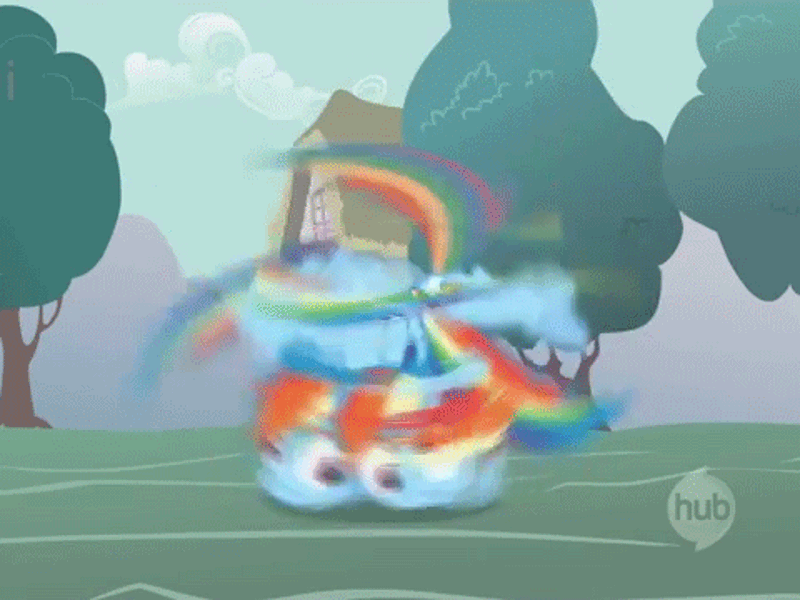 #393554 - animated, derpibooru import, rainbow dash, safe, solo, spin ...