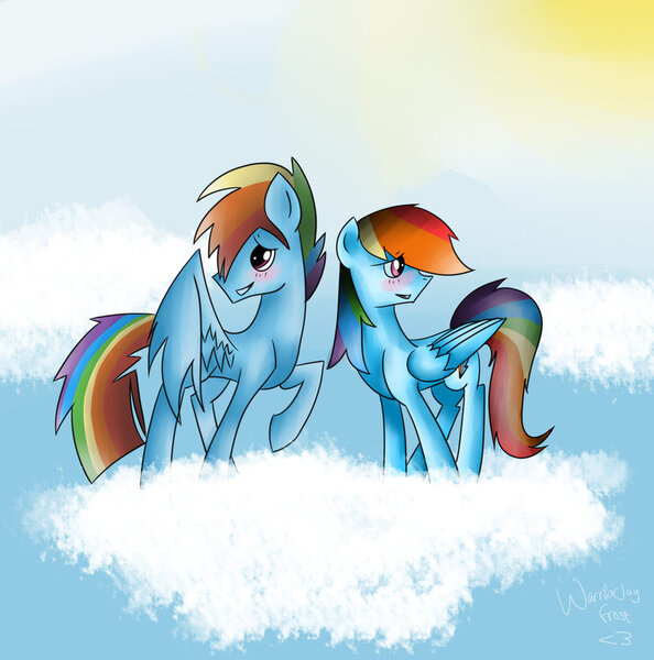 #421199 - artist:warriorjayfrost, blushing, dashblitz, derpibooru ...