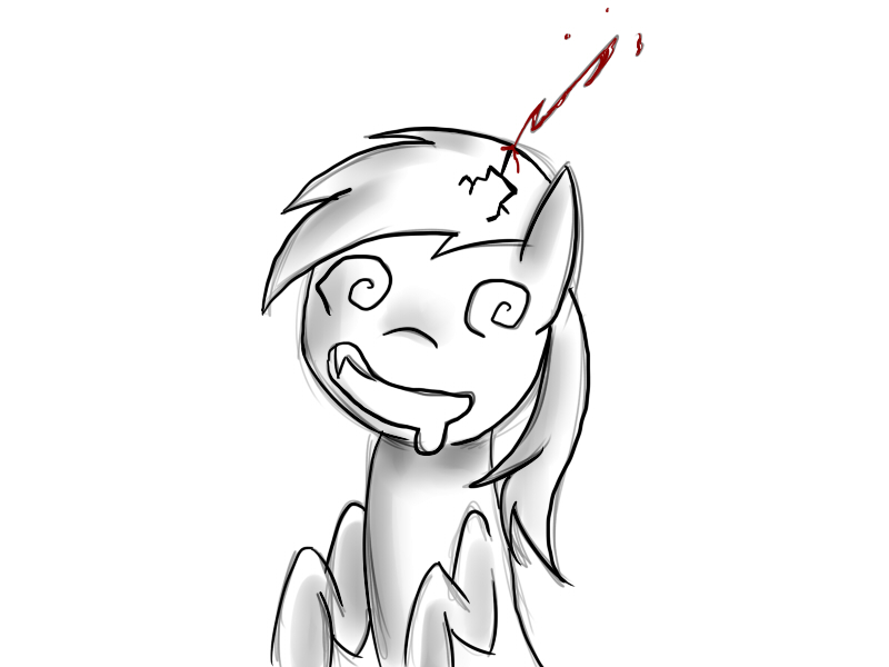 #460244 - artist:starykrow, blood, derpibooru import, rainbow dash ...