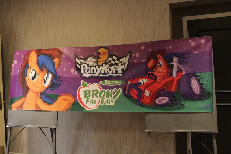 #468080 - banner, brony fan fair, car, convention, derpibooru import ...