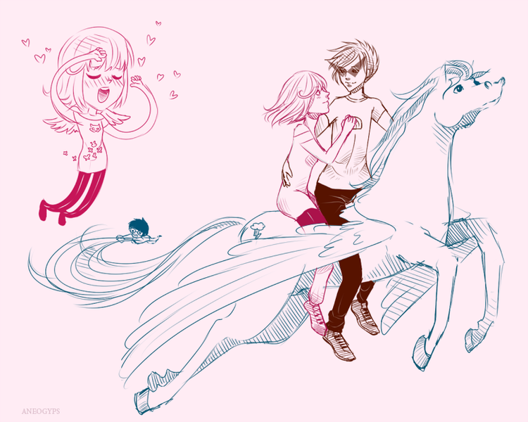 #496528 - artist:aneogyps, derpibooru import, dirk strider, flying ...