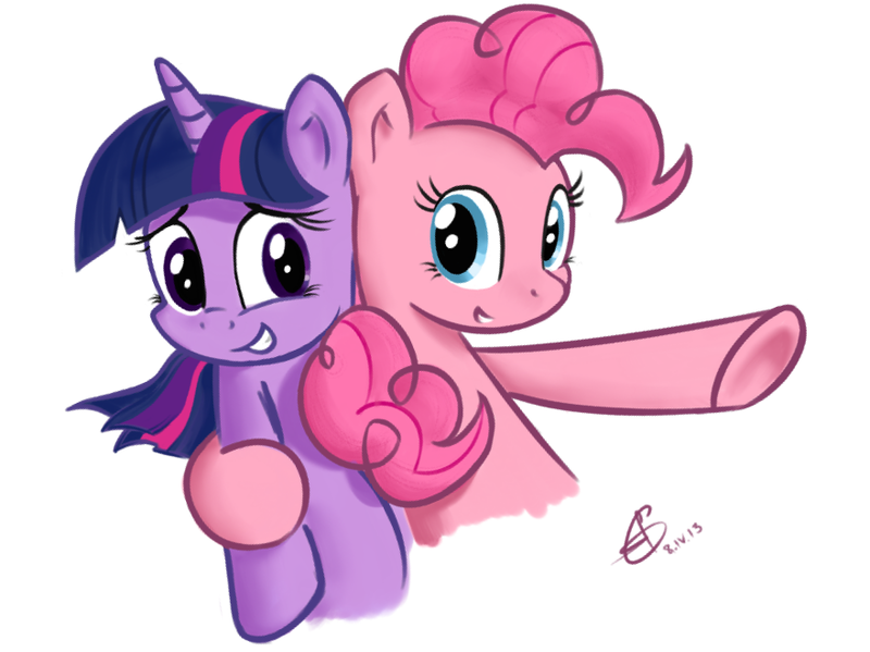 #514848 - artist:lunebat, derpibooru import, hug, pinkie pie, safe ...