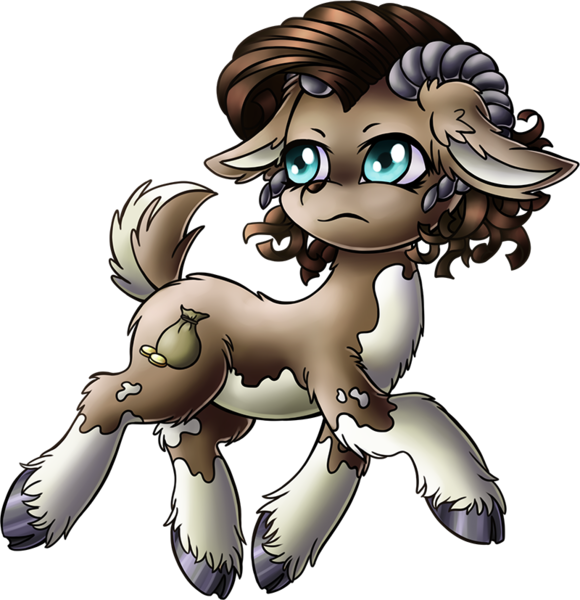#543129 - artist:shilokh, derpibooru import, oc, oc:cotton socks, safe, sheep pony, solo ...