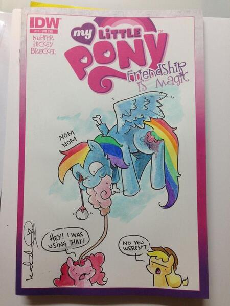 #558298 - semi-grimdark, artist:katiecandraw, derpibooru import, applejack, pinkie pie, rainbow ...