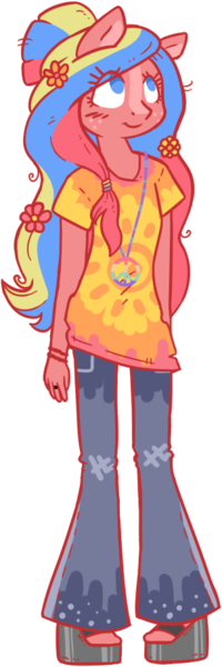 #589931 - anthro, artist:kyaokay, derpibooru import, hippie, oc, oc ...