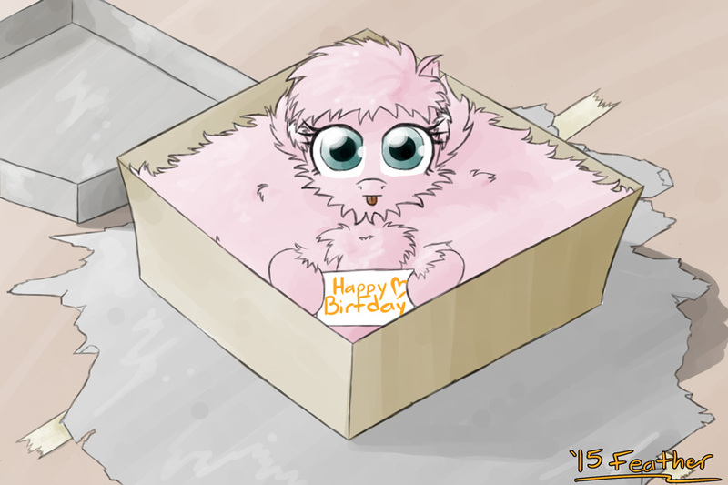 #618554 - artist:feather, box, derpibooru import, happy birthday, oc ...