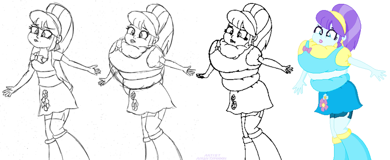 #652160 - aqua blossom, artist:ikuntyphoon, background human ...