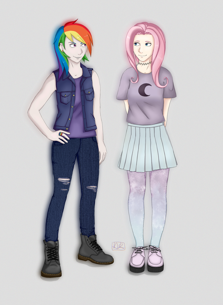 #670391 - artist:felldew, derpibooru import, fluttershy, human ...