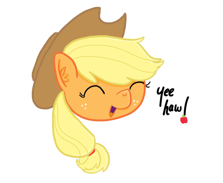 #676719 - applejack, artist:chazzyllama, derpibooru import, head, safe ...