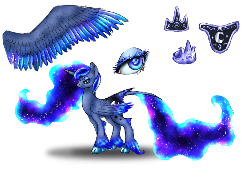 #681711 - safe, artist:9de-light6, derpibooru import, princess luna ...