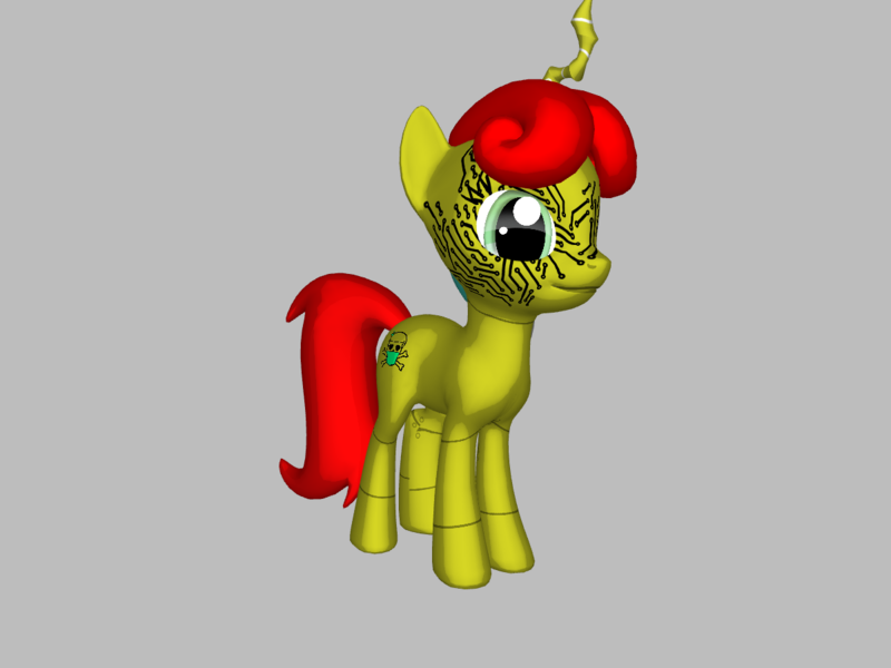 #689949 - 3d, 3d model, artist:theanimefanz, derpibooru import, oc, oc ...