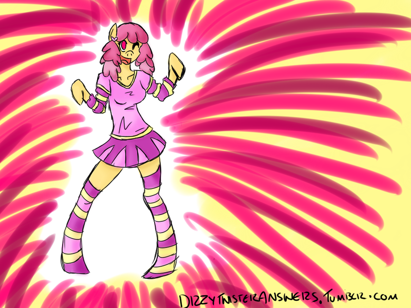 #733692 - anthro, artist:blossom889, clothes, derpibooru import, dizzy ...