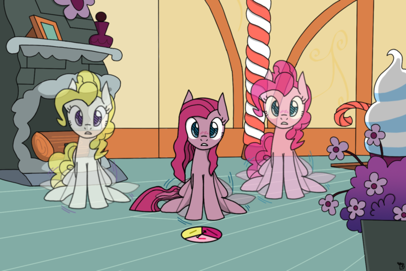Pinkamena And Pinkie Pie And Surprise