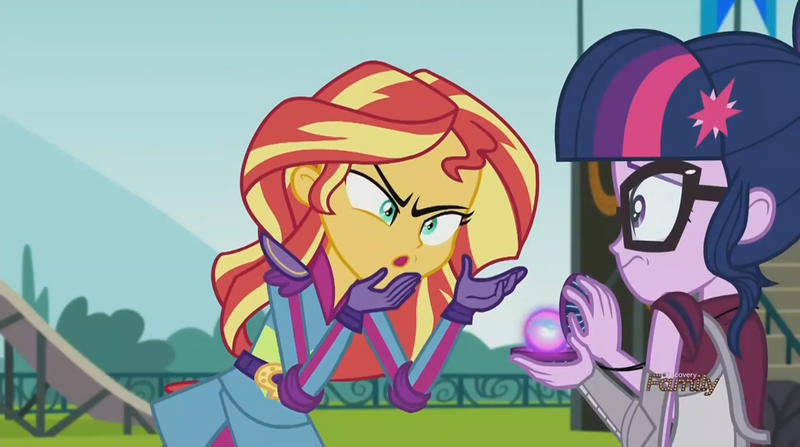 #768644 - safe, derpibooru import, screencap, sci-twi, sunset shimmer, twilight sparkle ...