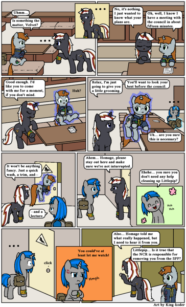 #780634 - safe, artist:king-koder, derpibooru import, oc, oc:homage, oc:littlepip, oc:velvet ...