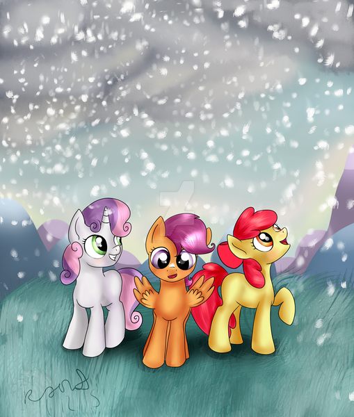 #795412 - apple bloom, artist:bubble-toes14, cutie mark crusaders, derpibooru import, safe ...