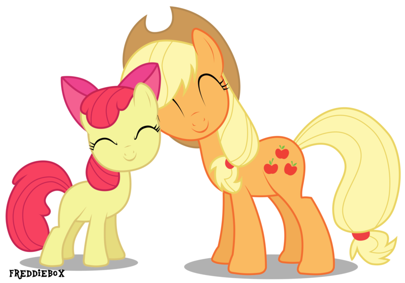 #806432 - apple bloom, applejack, artist:brony-works, derpibooru import ...