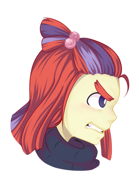 #847504 - angry, artist:gygerbeen, blushing, bust, derpibooru import ...