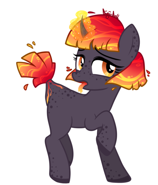 #848926 - artist:diigii-doll, derpibooru import, lava pony, oc, oc ...
