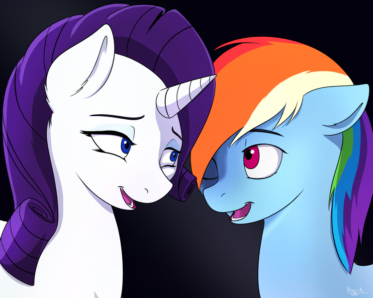 #877318 - artist:ruirik, derpibooru import, female, lesbian, rainbow ...